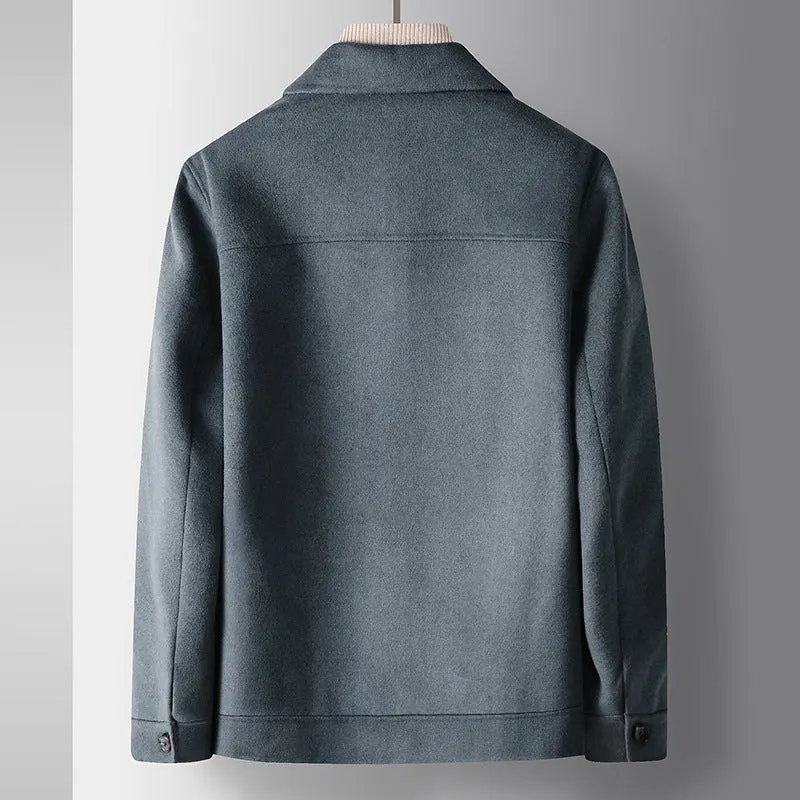 Autumn And Winter Zipper Business Casual Wool Premium Jacket