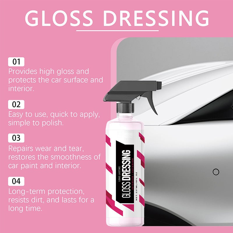 Car Gloss Dressing Spray - Plastic, Trim & Tire Dressing