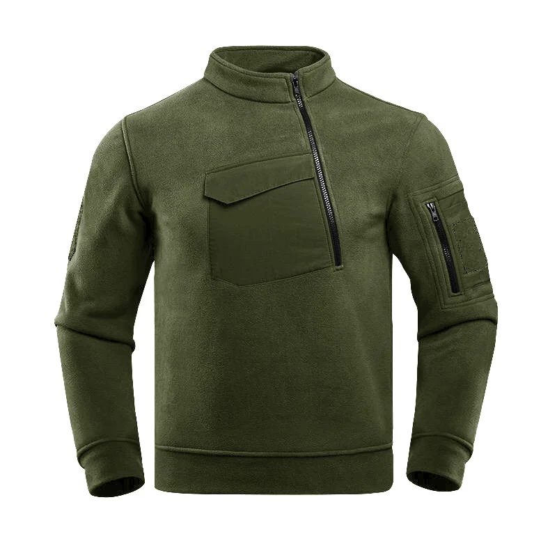 Autumn Winter Outdoor Tactical Fleece Thick Pullover Jacket