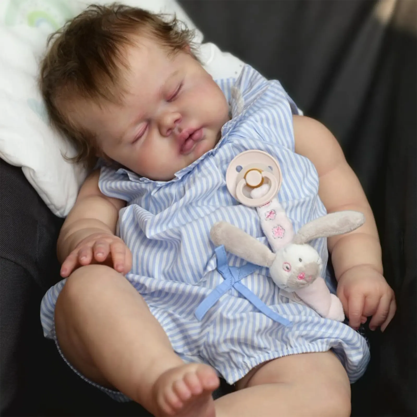 20" Handmade Lifelike Reborn Hand-Painted Hair Baby Girl Named Katiasa