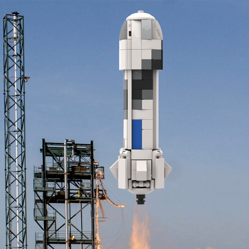 Science Vehicle Origin Shepard Rocket BuildMoc New Space Explore Satellite