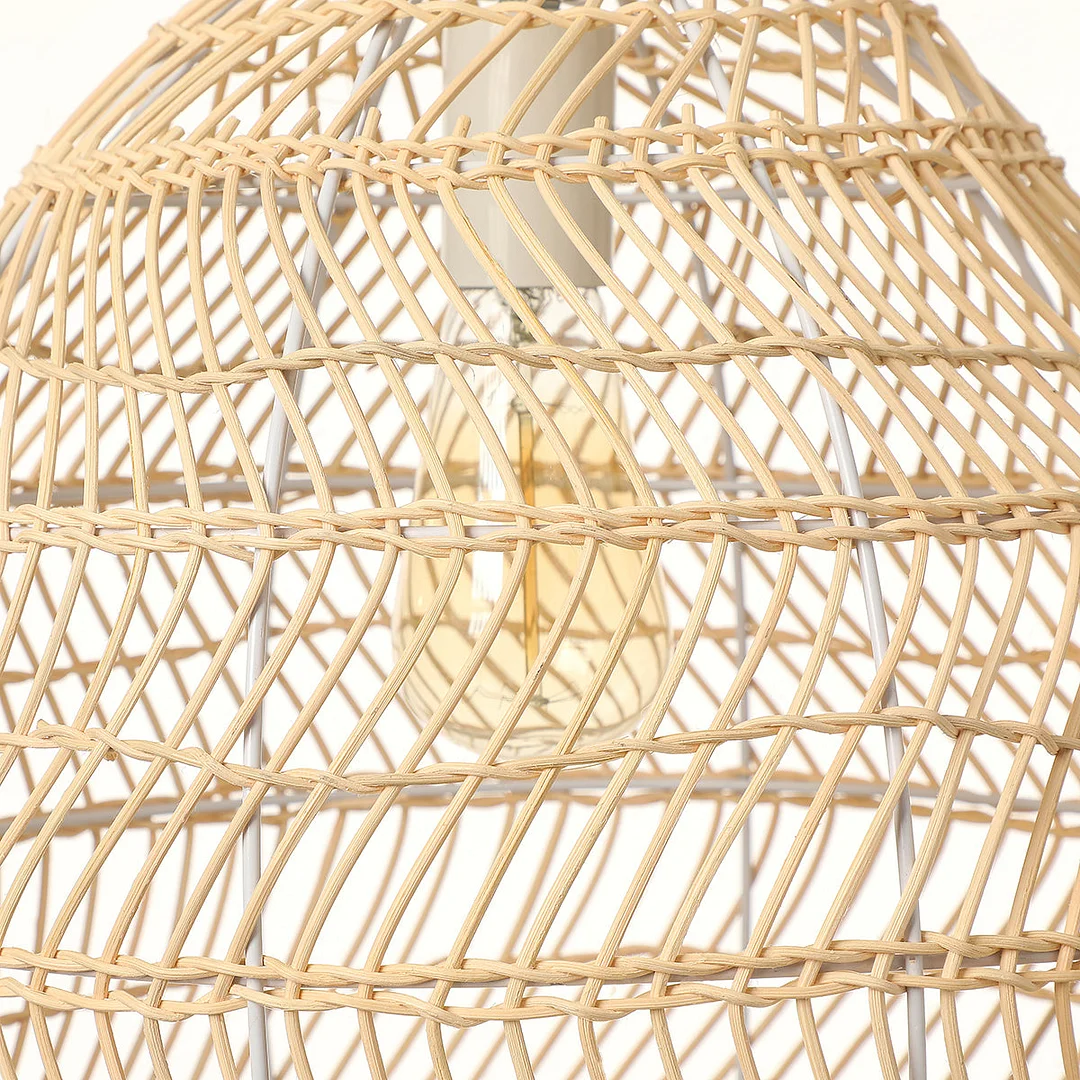 Arturest Rattan Pendant Light Boho Design Natural Basket Rattan Woven ...