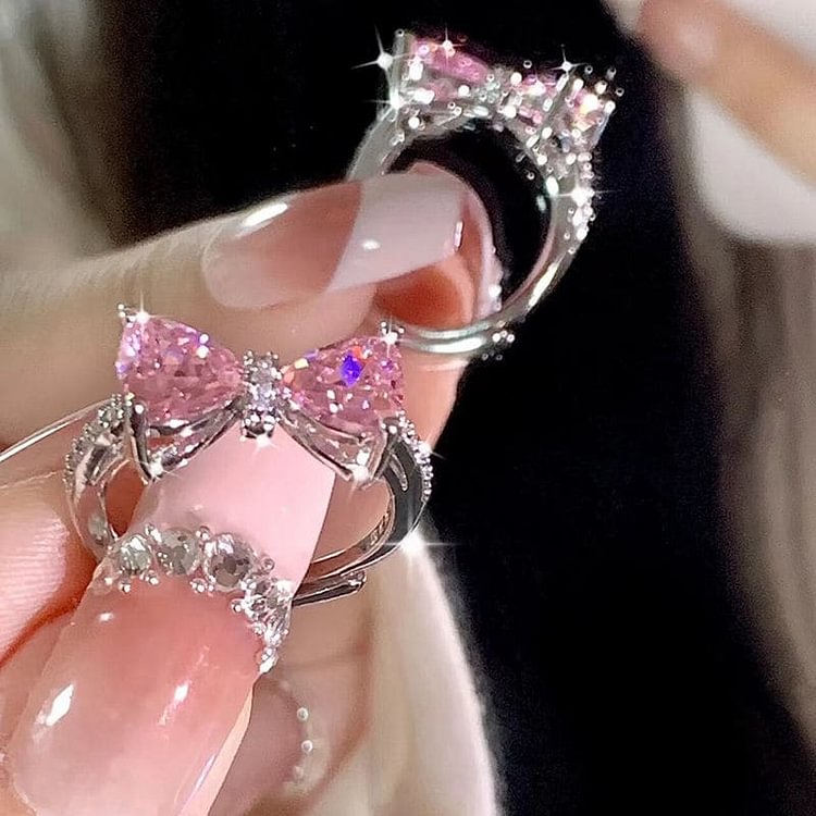 Pink Bow Ring - Lovesickdoe