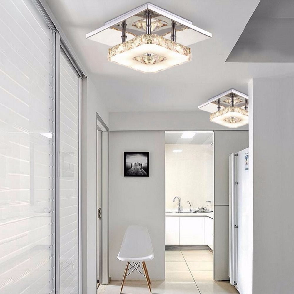 12W Ceiling Lamp Crystal LED Bulb Base High Light Transmittance Cool ...
