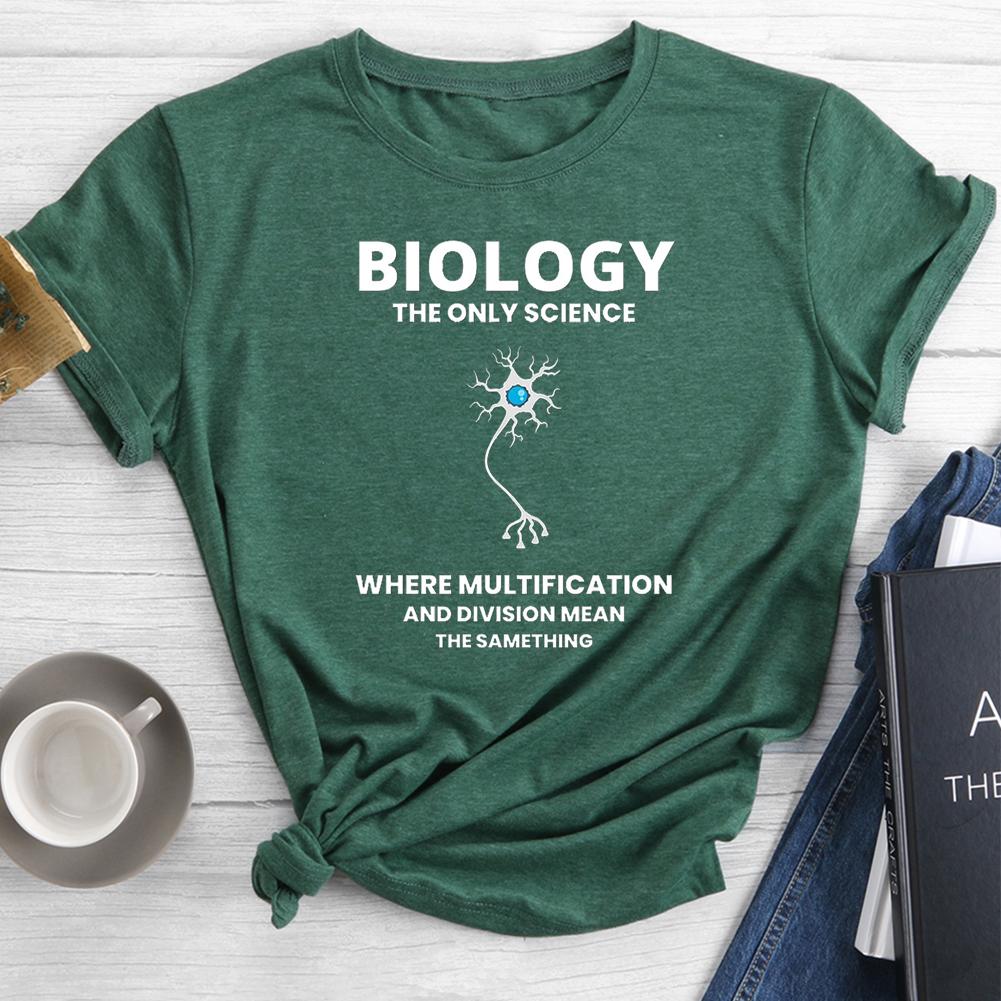 Biology Round Neck T-shirt
