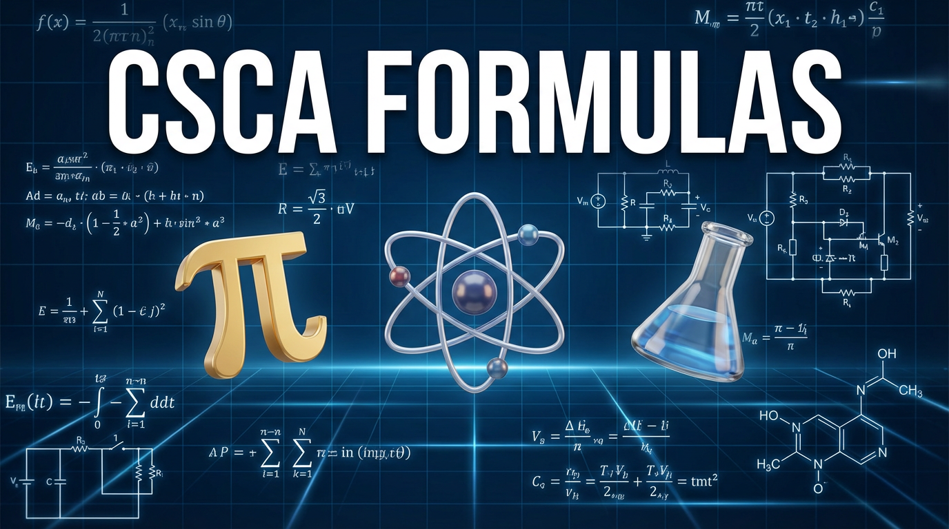 The Ultimate CSCA Formula Sheet (2026 Edition): Math, Physics & Chemistry