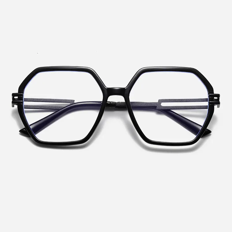 57242 New Large Size Polygon Optical Spectacles Frames Women Hollow Out ...