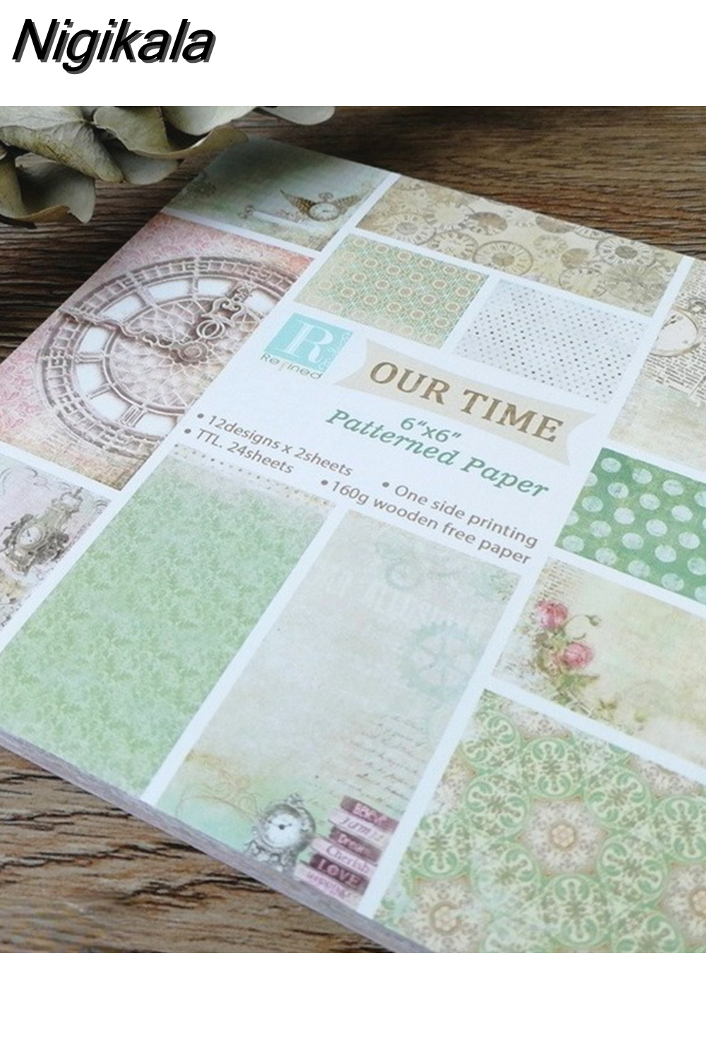 Nigikala Time Patterned Paper Scrapbooking Paper Pack Handmade Craft ...