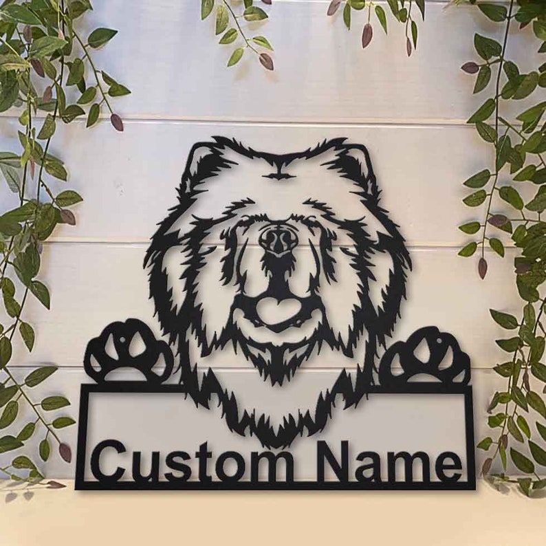 Personalized Chow Chow Dog Metal Sign Art