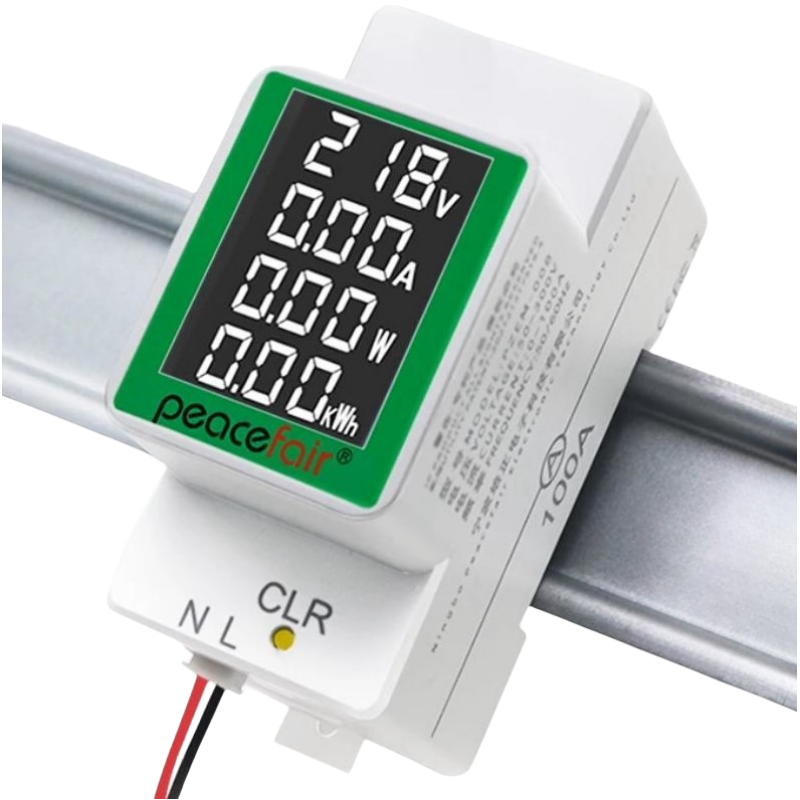 Din Rail Electricity Digital Power Energy Meter Watt Kwh Wattmeter ...