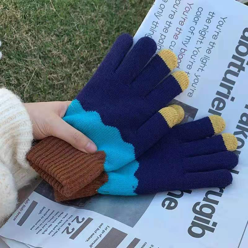 WINTER HIT COLOR COUPLE GLOVES