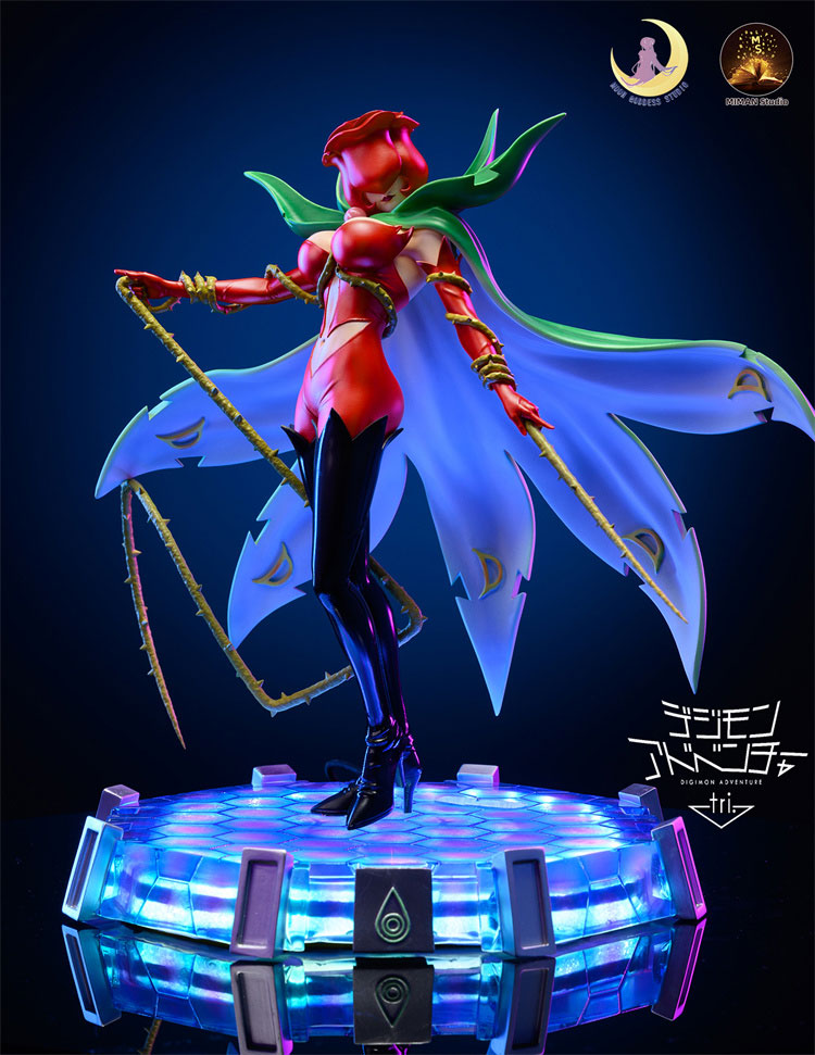 Rosemon with LED - Digimon Resin Statue - Moon Goddess Studios [In Stock]