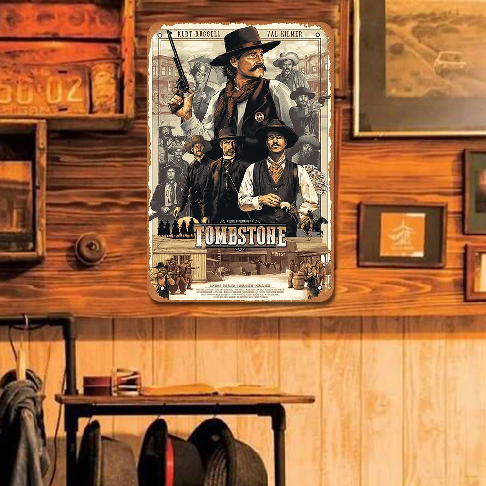 20*30cm/30*40cm-Tombstone West Cowboy-Metal Tin Signs