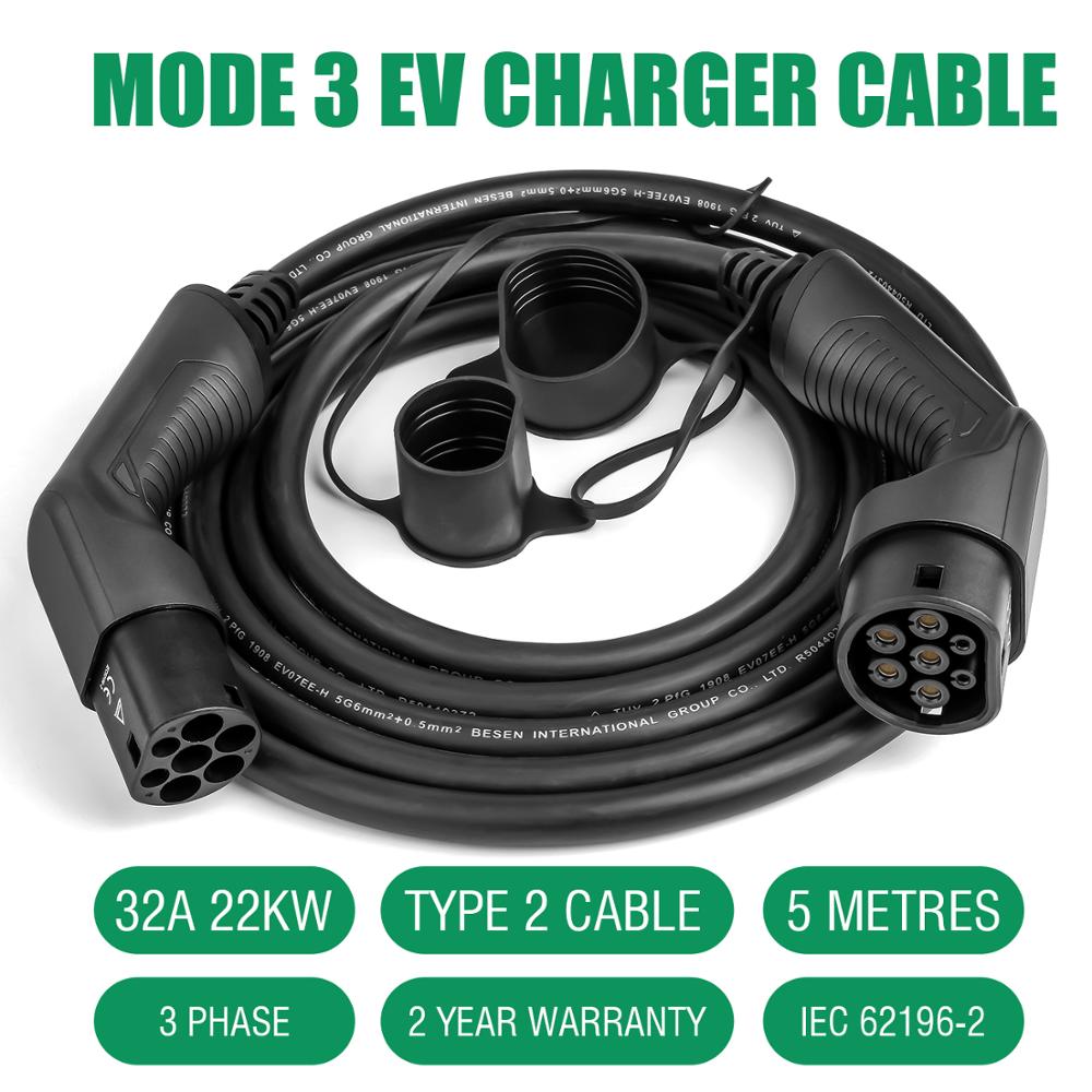 EV Charging Cable 32A 3 Phase 23KW Electric Vehicle Cord IEC 62196 IP66 ...