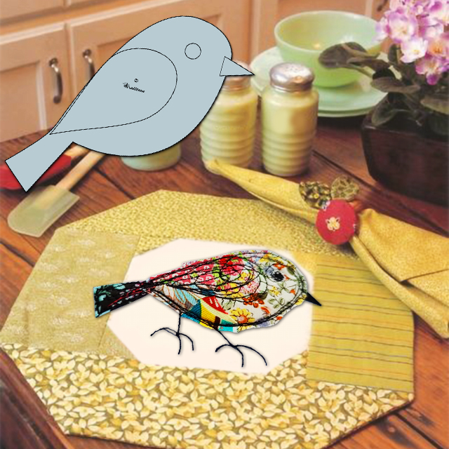Scrap Bird Sewing Template – Instructions Included