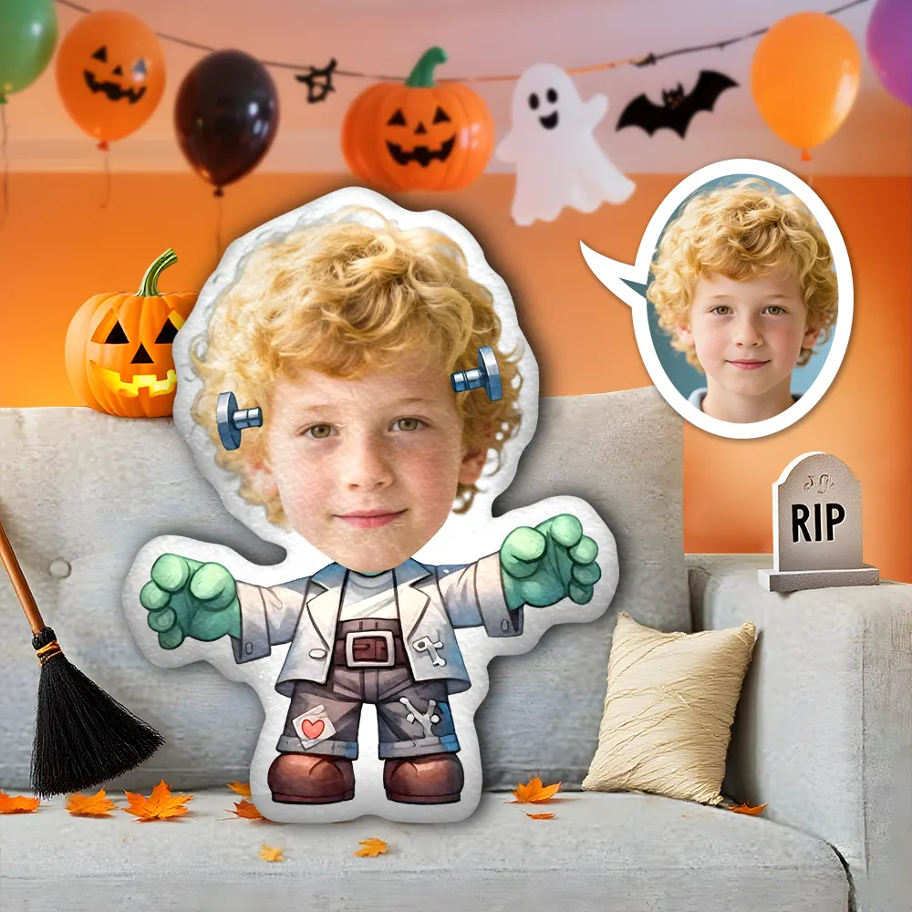 Custom Pillow Screw Zombie Theme Disguised as a Doctor Halloween Gift