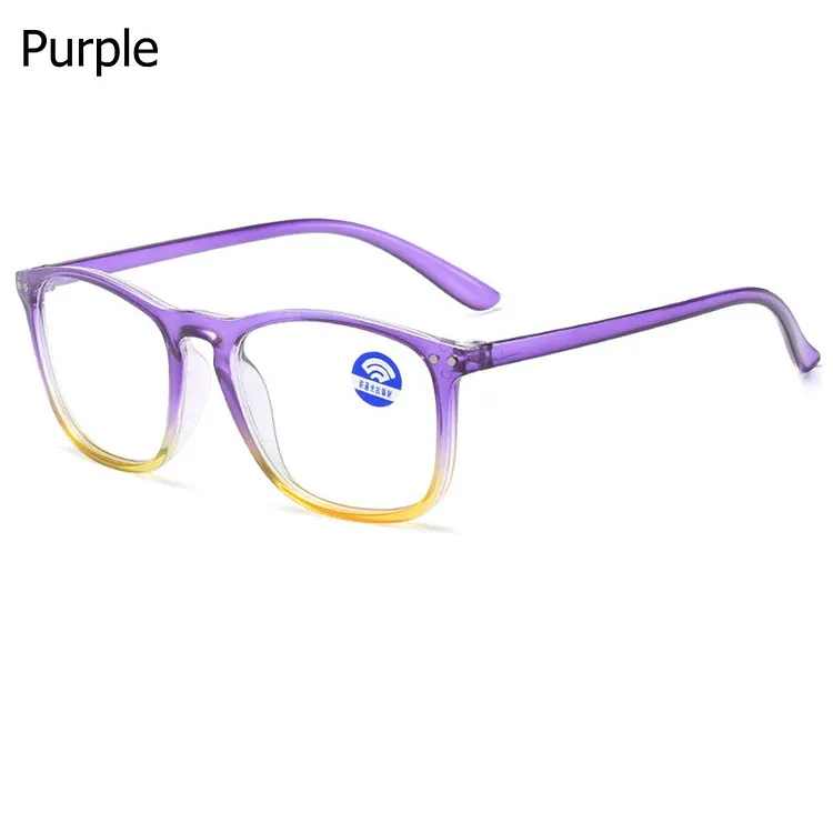 Women Vision Care Jelly Color Eyeglasses Anti-UV Blue Rays Glasses ...