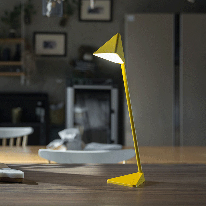 Creative Triangle Table Lamp - Detachable & Wireless Rotation Design