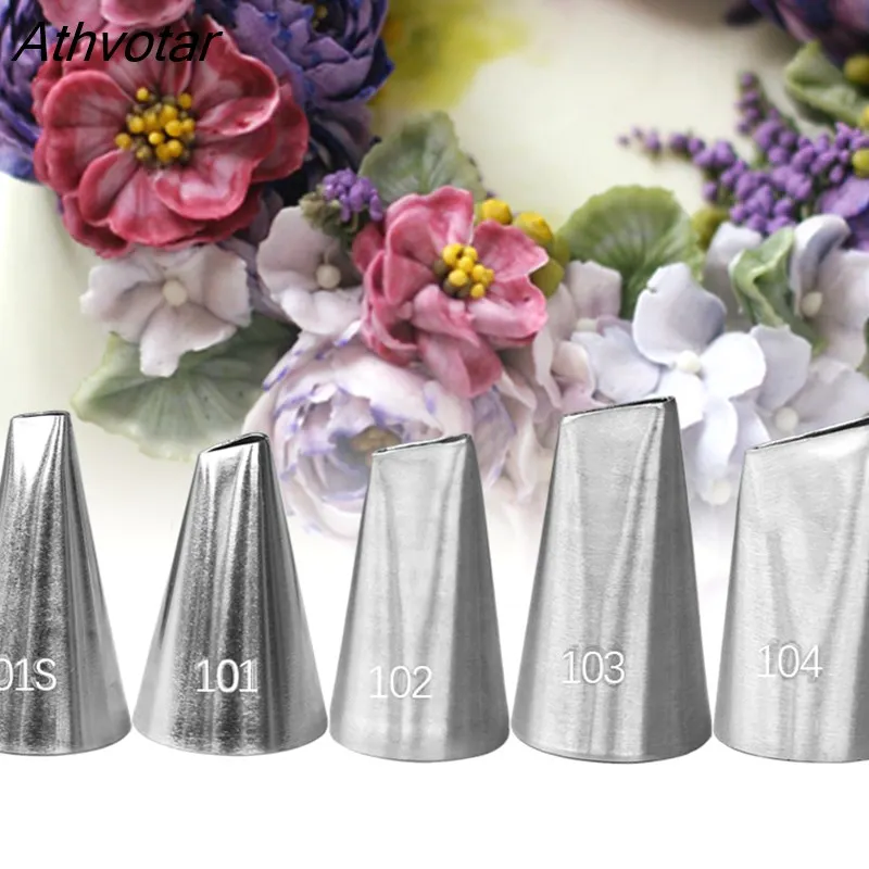 Athvotar #101 #102 #103 #104 Rose Flower Pastry Nozzles For ...