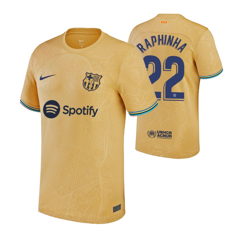 FC Barcelona Raphinha 22 Away Shirt Kit 2022/23