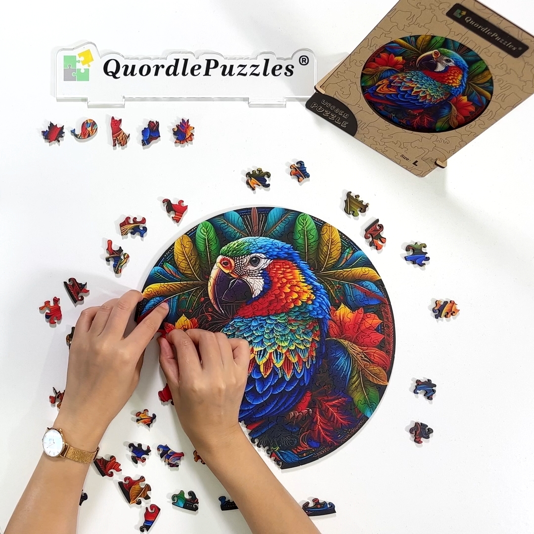 Puzzle in legno con pappagallo colorato con sconto dell'80% per l ...