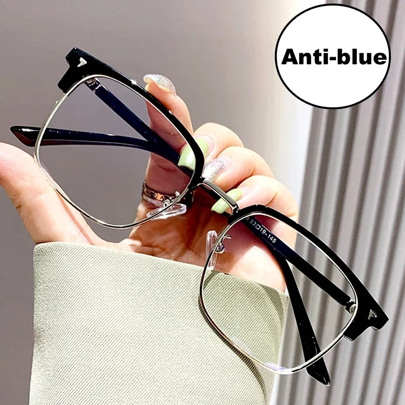 Ladies Trend Optical Spectacle Eyeglasses Half Frame Blue Light ...