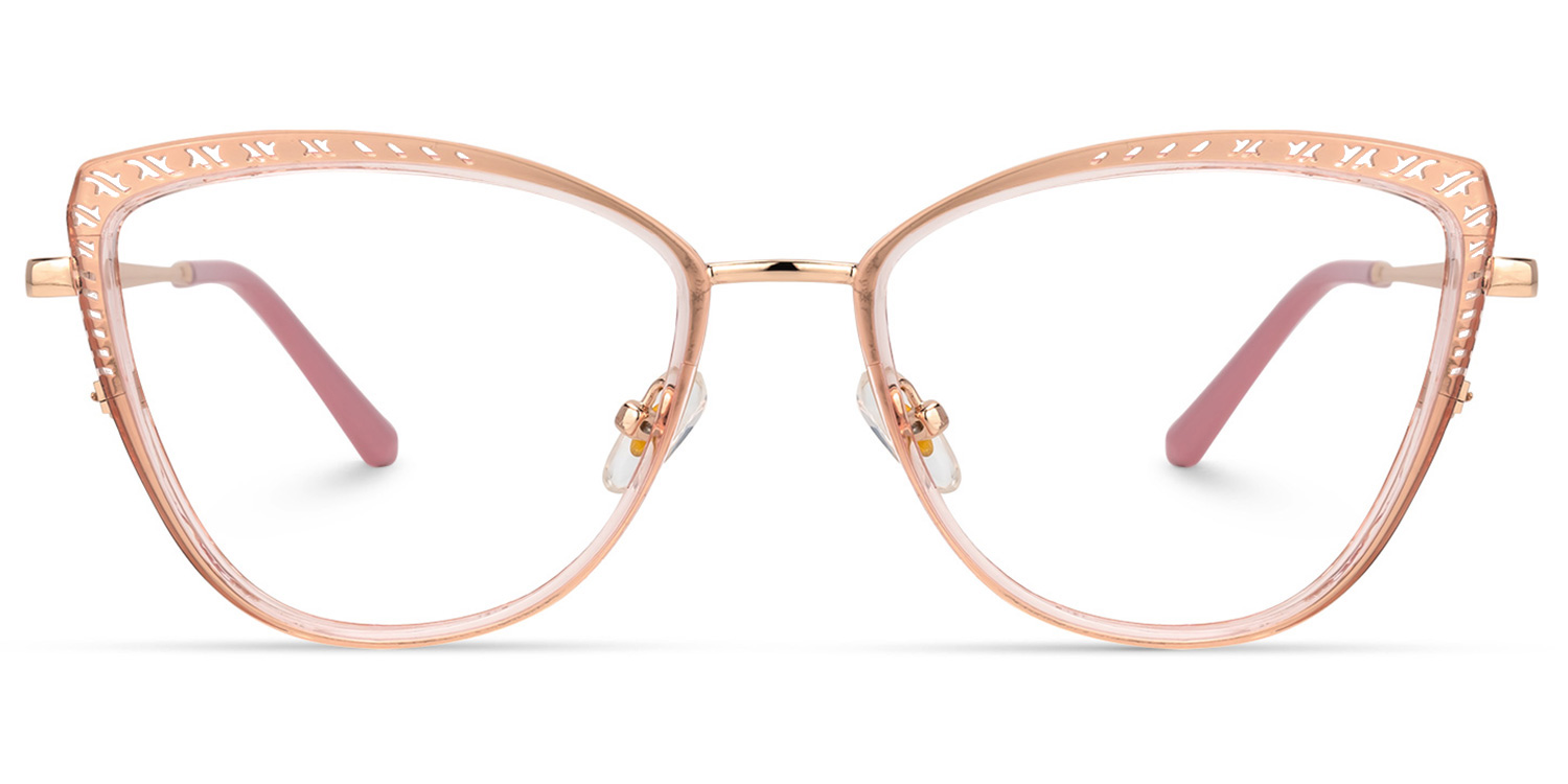 Raiza Rosa-Gold Cateye Brille