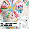 Crazy Fan Quilt Template Cutting Ruler Set - 3PCS (With Instructions)