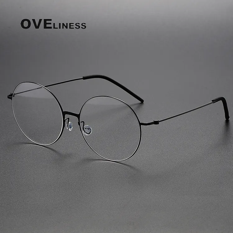 2024 Titanium Screwless Eyewear Prescription Eyeglasses Frame Women ...