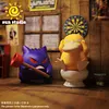 Constipated Psyduck & Unclogged Gengar - Pokemon Resin Statue - sun Studio