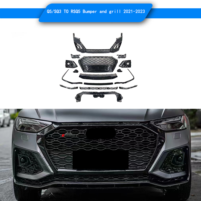 Audi Q5 SQ5 2021-2024 RSQ5 style Bumper and grill Modification and ...