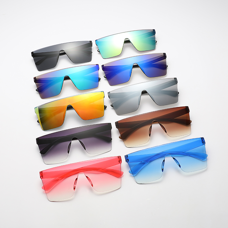 New Connected Large Frame Sunglasses Ultra Square Frame Sun Shade ...