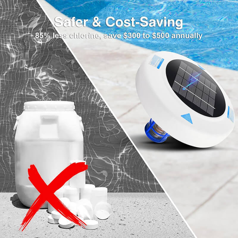 Sakerplus Solar Pool Ionizer with LED Light