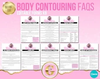 Body Contouring F.A.Q.s EDITABLE Sculpting Tightening, Canva, PDF ...