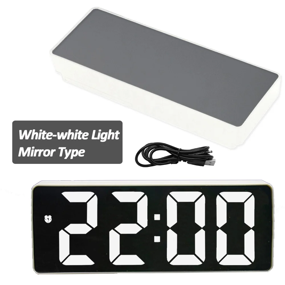 Nigikala Alarm Clock LED Screen Electronic Clock Large Number Display ...