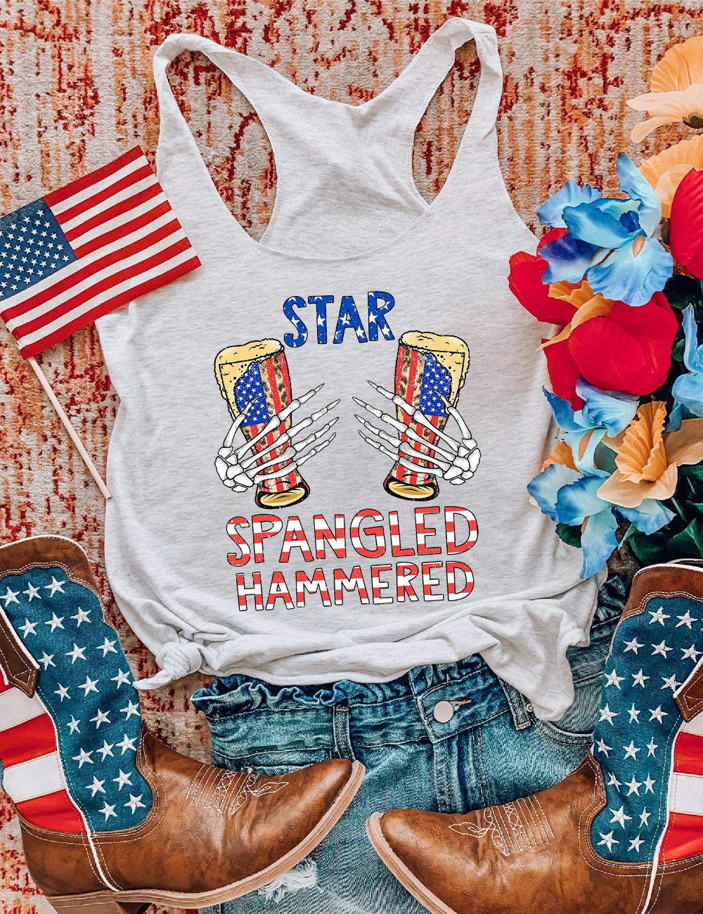 Star Spangled Hammered Tank