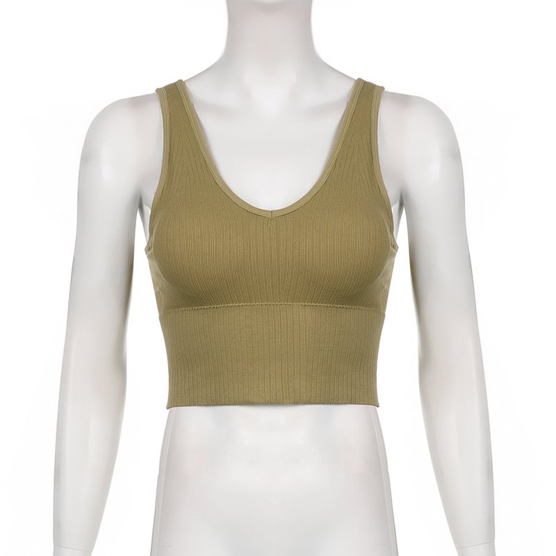 SOLID U-NECK SLIM TANK TOP