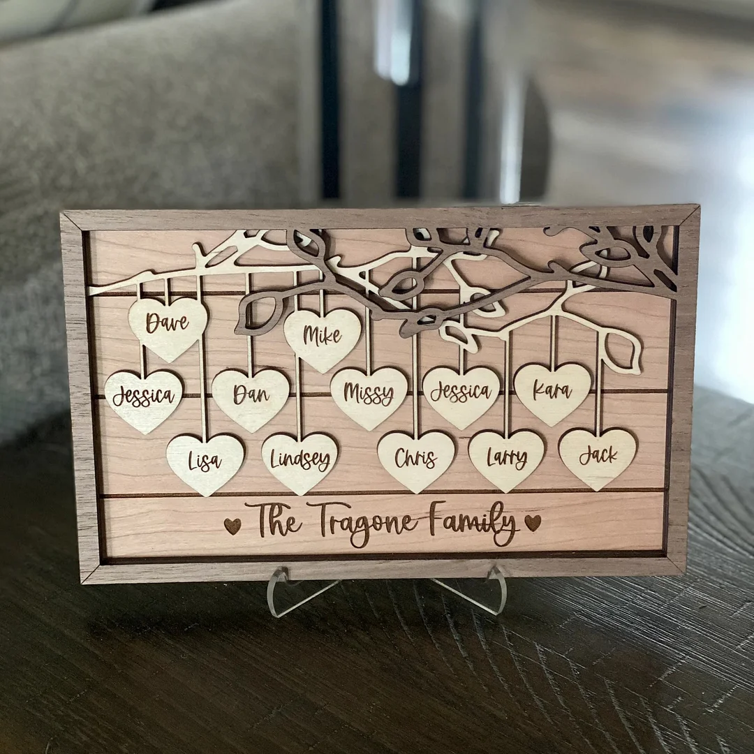 Personalized Wooden Family Tree Sign