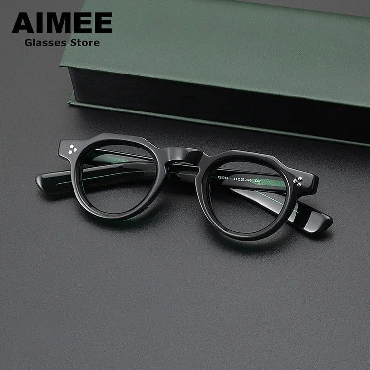 America Designer Oval Round Acetate Glasses Frame Men Women Optical ...