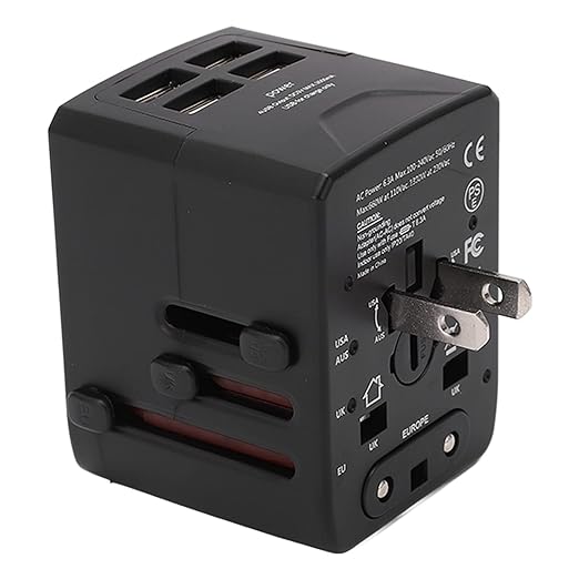 Global power adapter, travel conversion plug