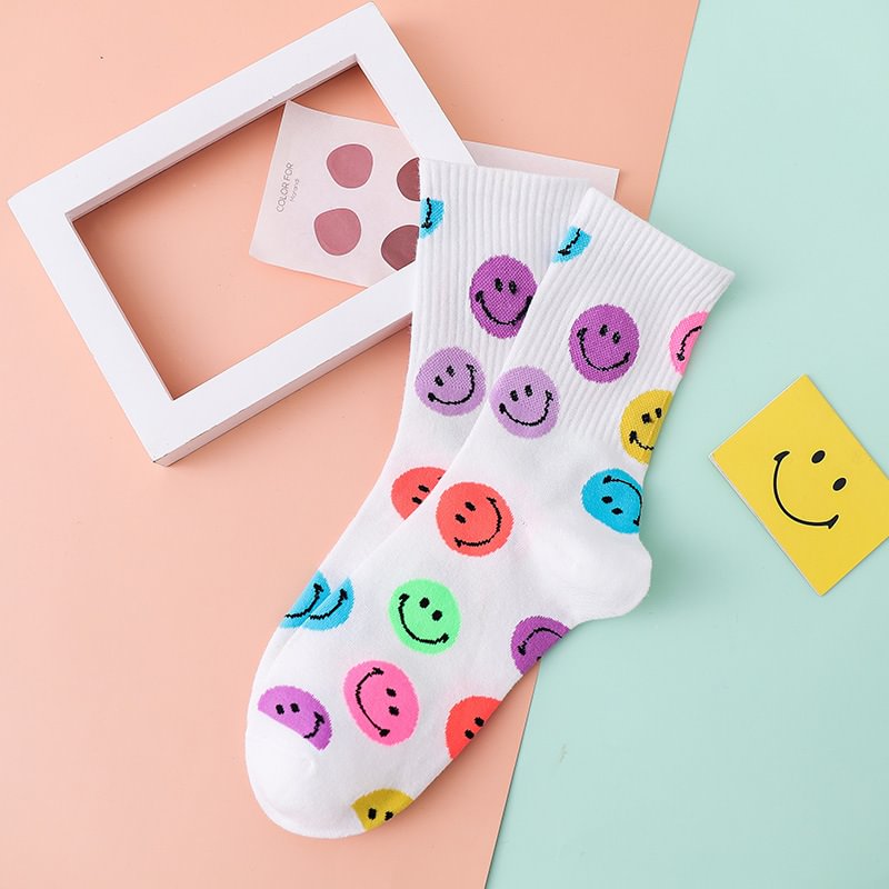 RAINBOW SMILEY SOCKS (4 pairs)