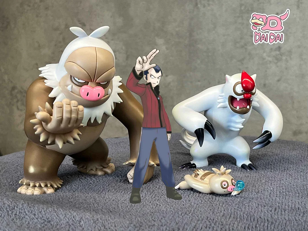 1/20 Scale World Zukan Evolution of Slaking Set - Pokemon Resin Statue ...