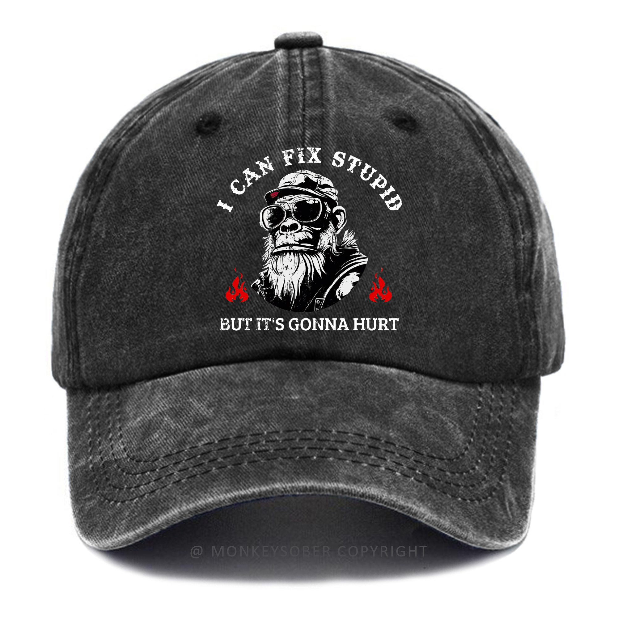 I Can Fix Stupid But It's Gonna Hurt Washed Baseball Caps