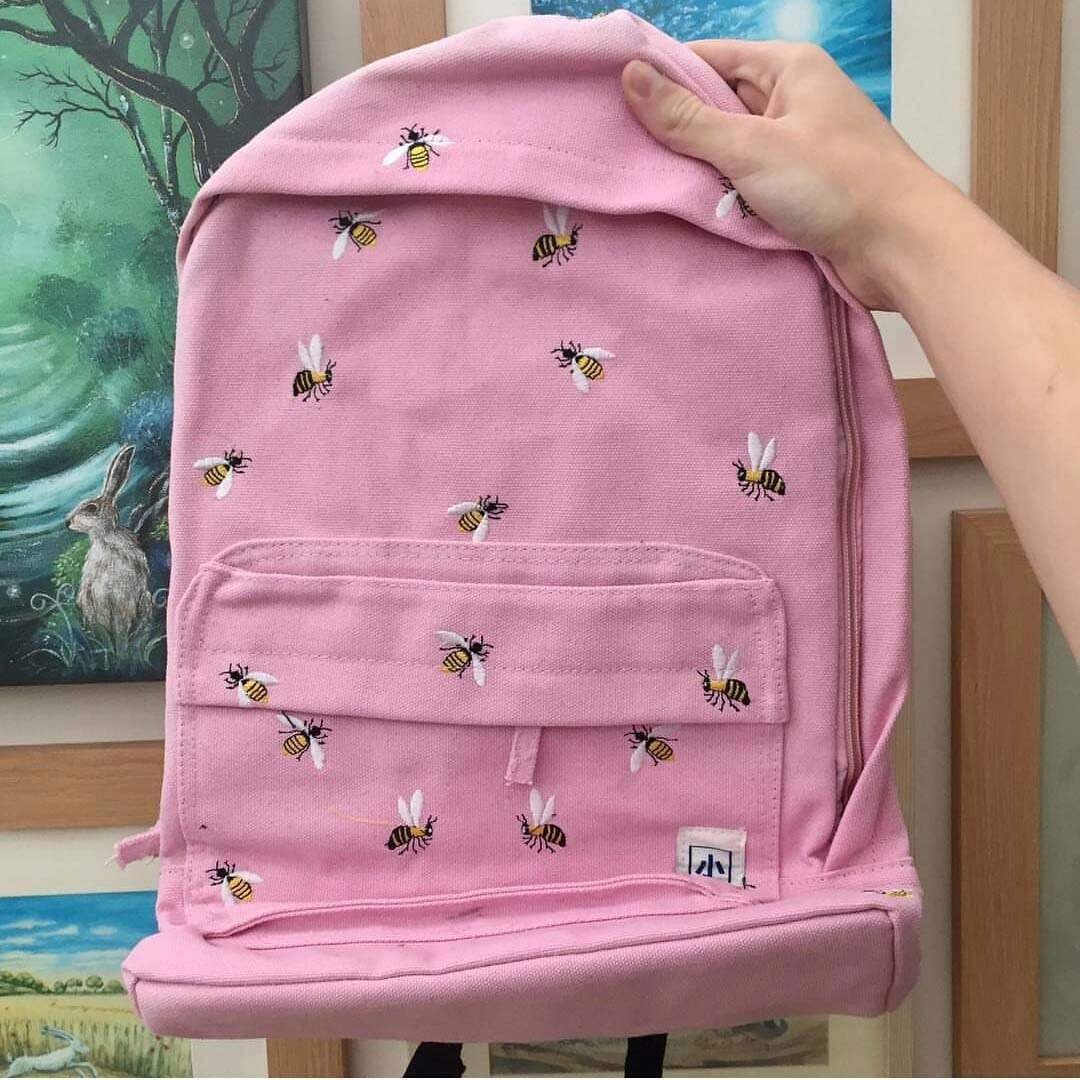 BEE EMBROIDERY BACKPACK