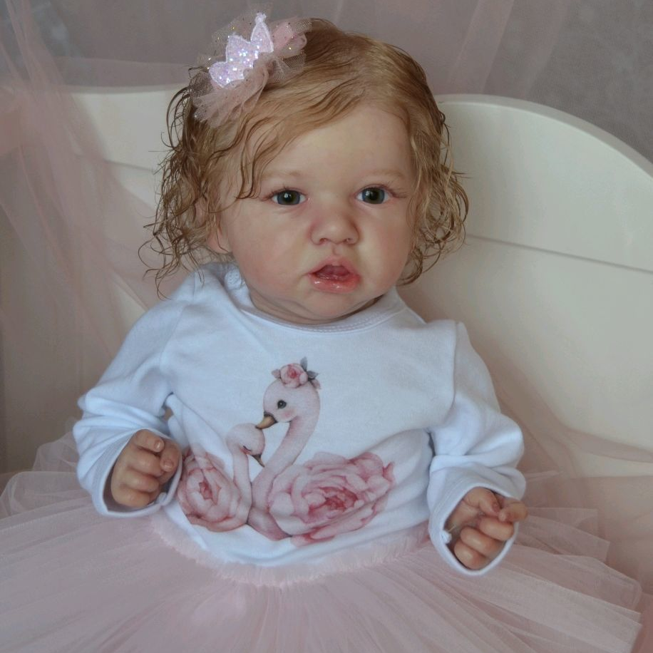 Dollish 22"Little Anna Reborn Saxia Baby Doll Girl, Realistic＆Lifelike ...