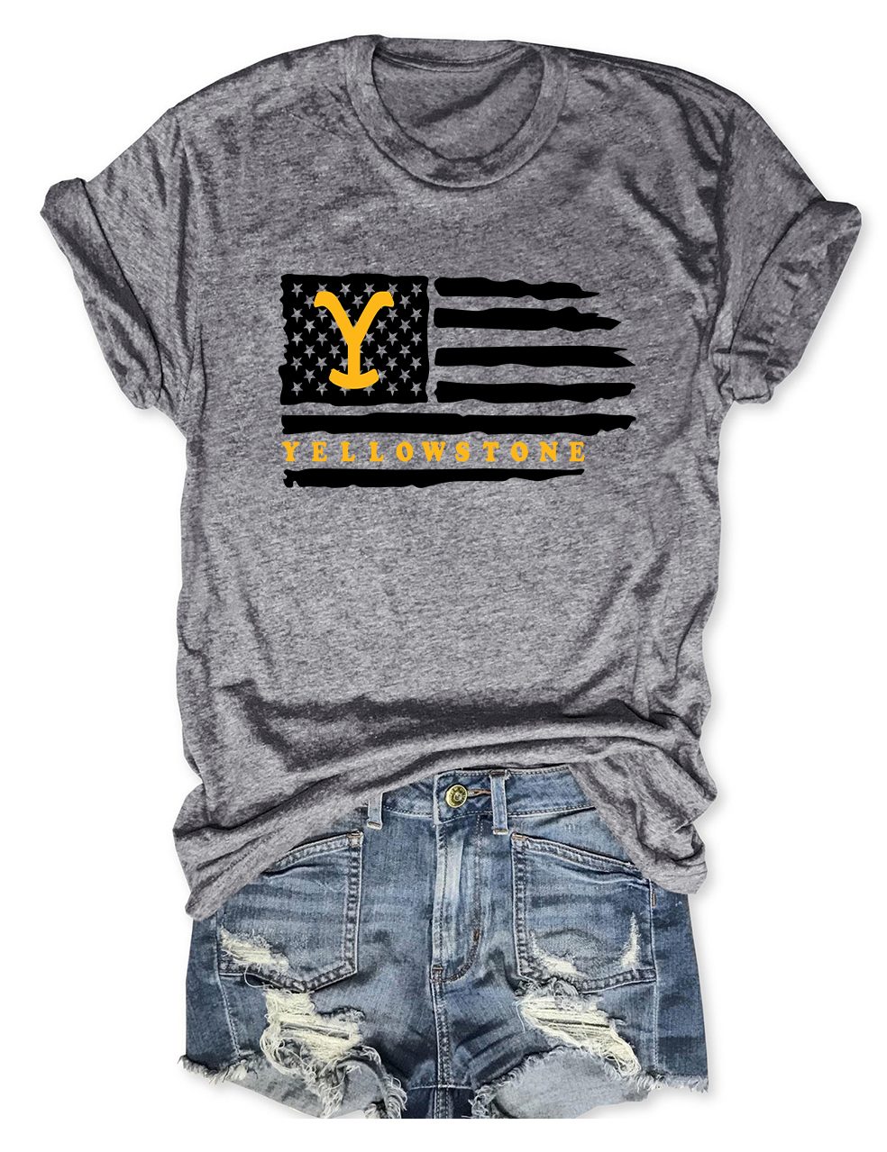 Yellowstone Dutton Ranch American Flag T-Shirt