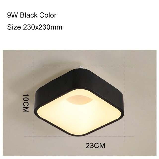 Round/Square/Triangle Modern Led Ceiling Lights For Living Room Bedroom ...