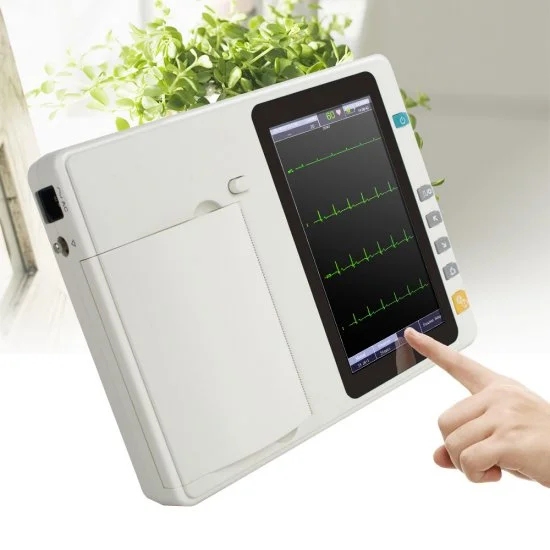 (Only for USA) ECG/EKG Machine 7’’ LCD Touch Screen Digital 6 Channel ...