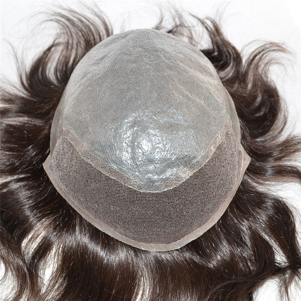 Hairis Full PU Toupee with lace front