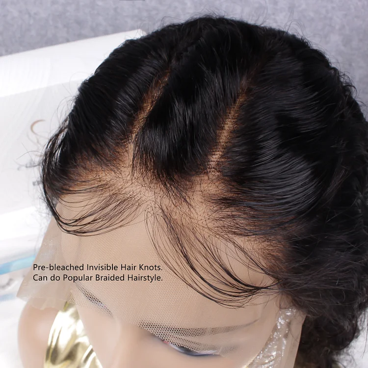 Straight Pre-Made Hairline 360 Fake Scalp Lace Frontal Wig